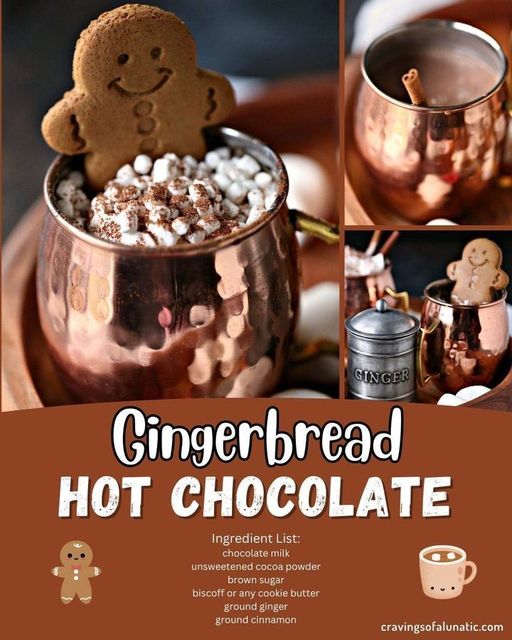 Gingerbread hot chocolate is a delightful and festive twist on ...